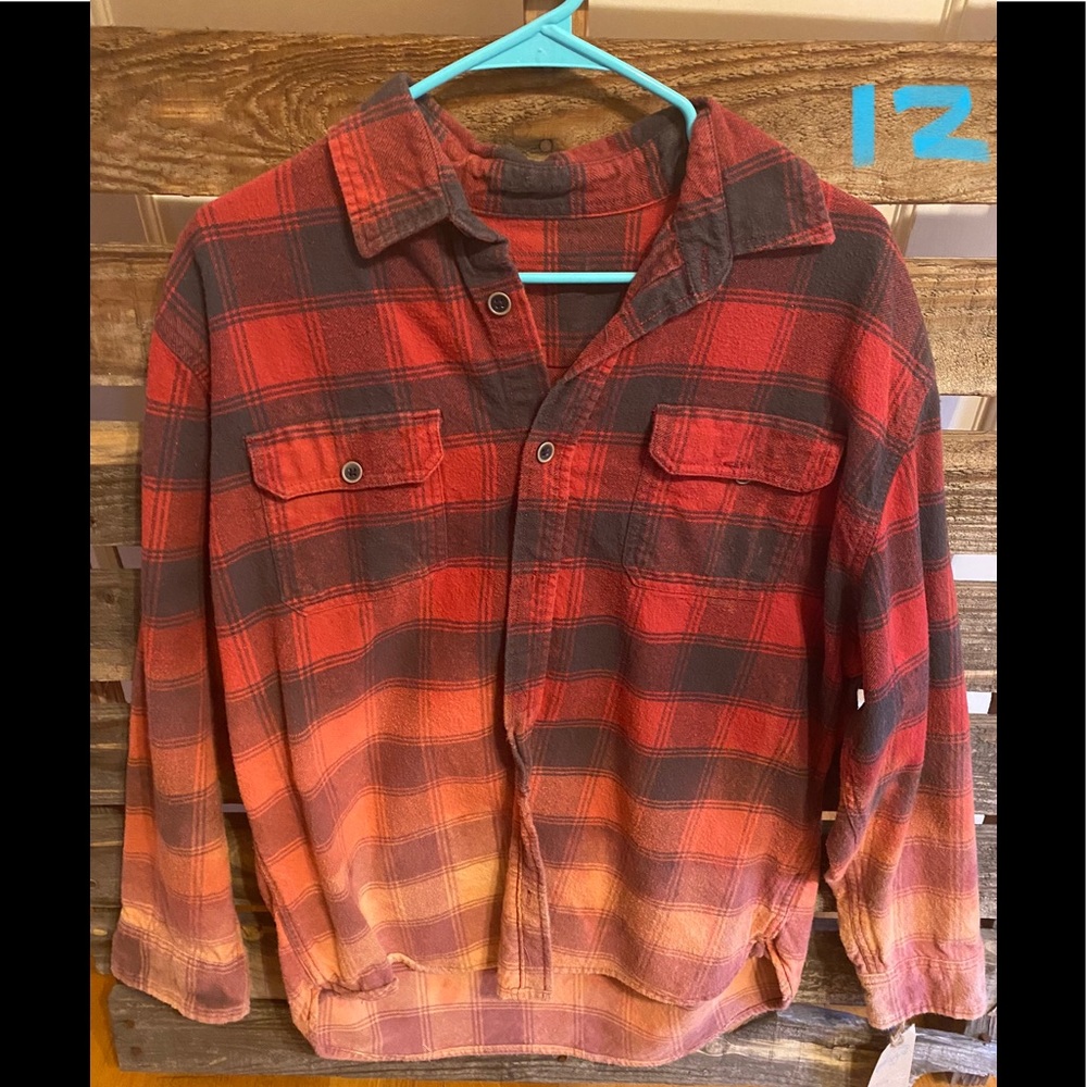 Distressed Flannel Shirt - Gem